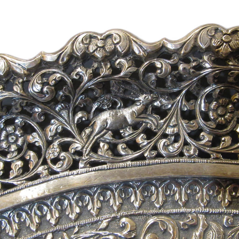 Antique Indian Silver Tray, Large Size, Kutch, India – Circa 1880 ...