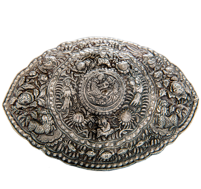 Antique Chinese Silver Belt Buckle (pending /pinding), Chinese Straits ...