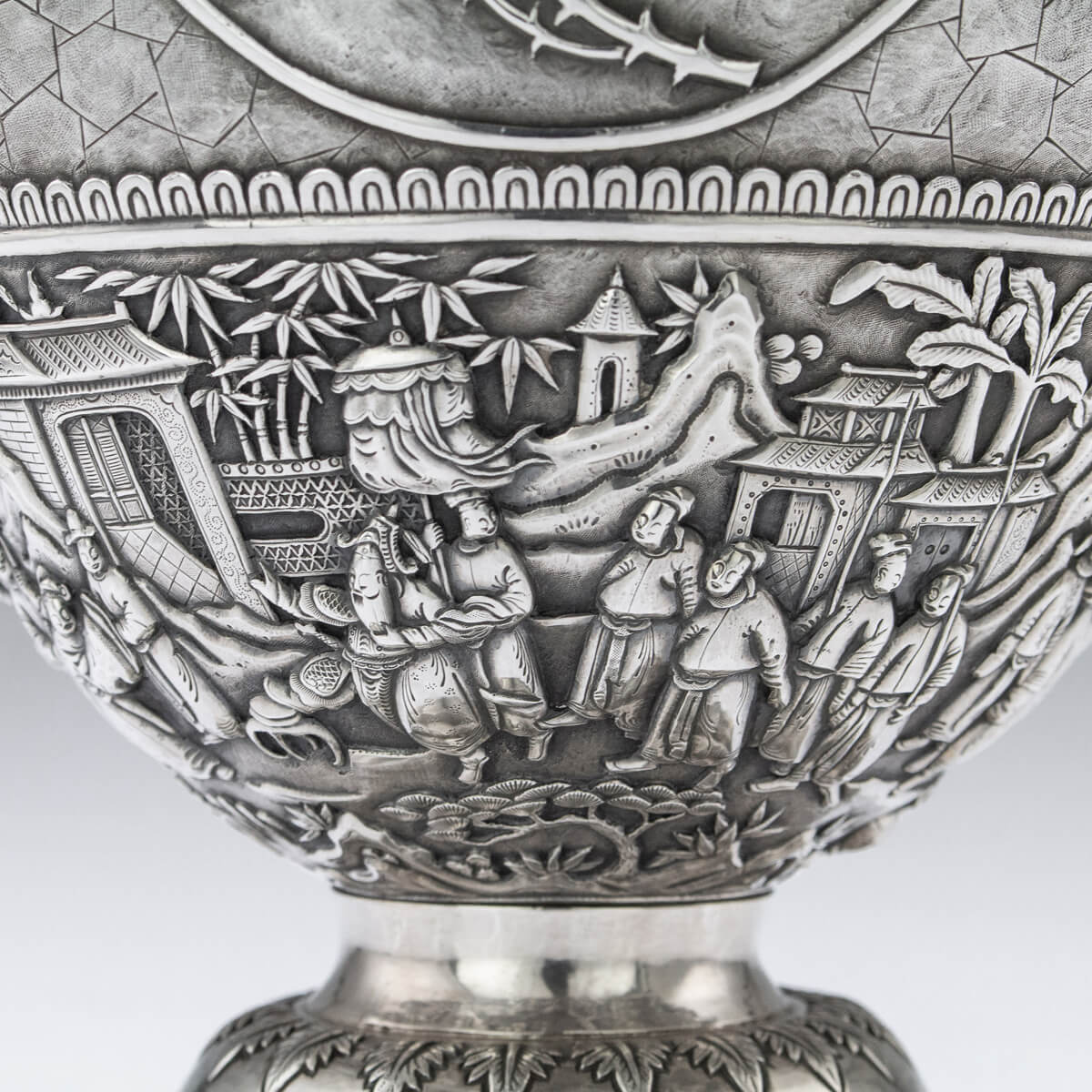 Antique Chinese Silver Vase, Monumental Size, Wang Hing, Canton - 1885 ...