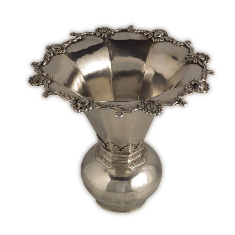 Antique Batavian/dutch Colonial Silver Spittoon (cuspidor, Kwispedoor ...